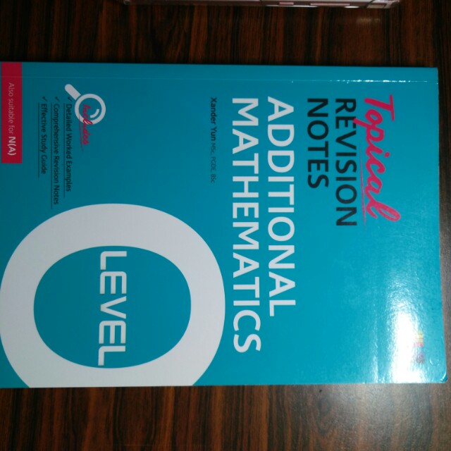 Topical revision notes for o level additional maths, Hobbies & Toys ...