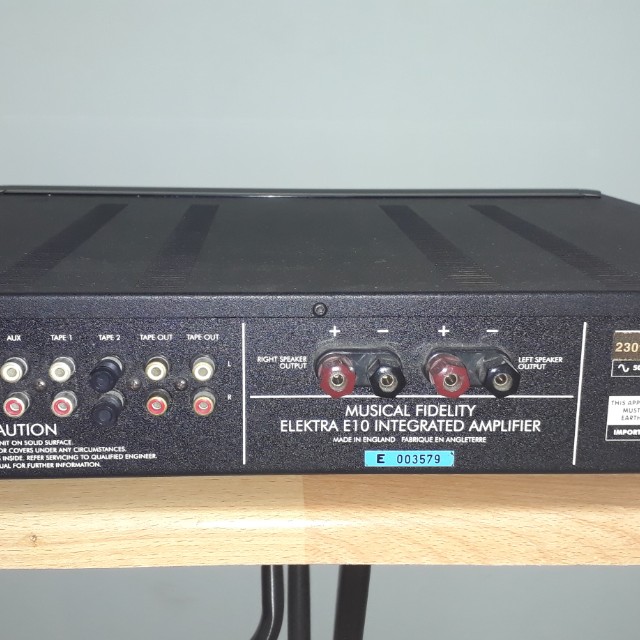 Musical Fidelity ELEKTRA E10 Intergated Amp, Hobbies & Toys, Music ...
