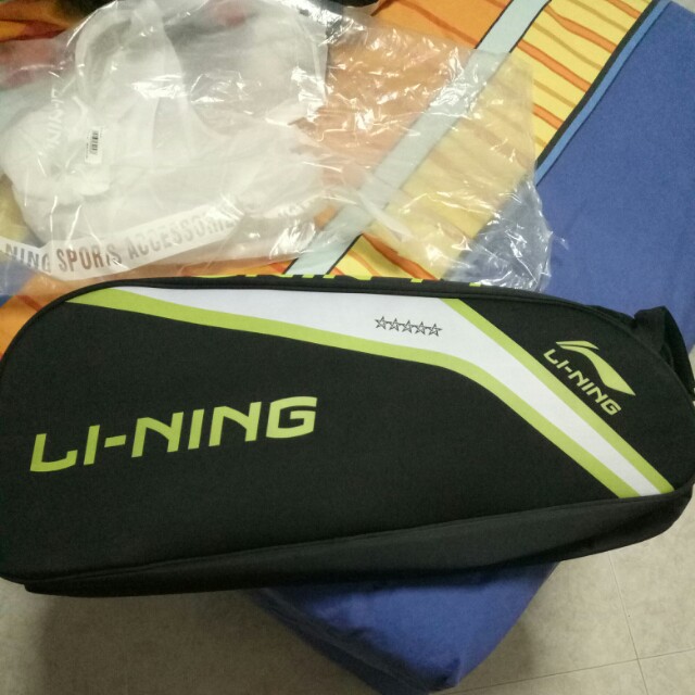 BRAND NEW LINING 3-IN-1 RACKET BAG, Sports Equipment, Sports & Games ...