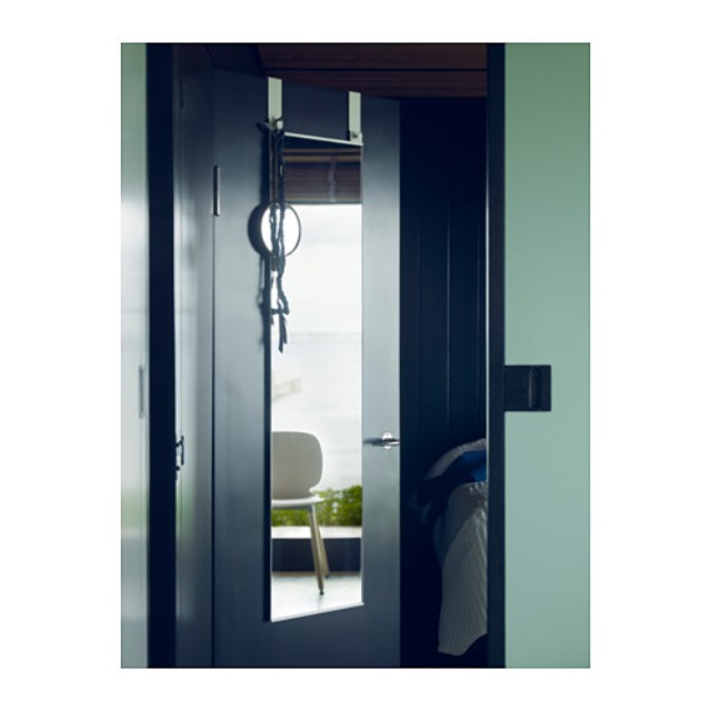 IKEA GARNES Over-the-door mirror, white door hanging, Furniture & Home ...