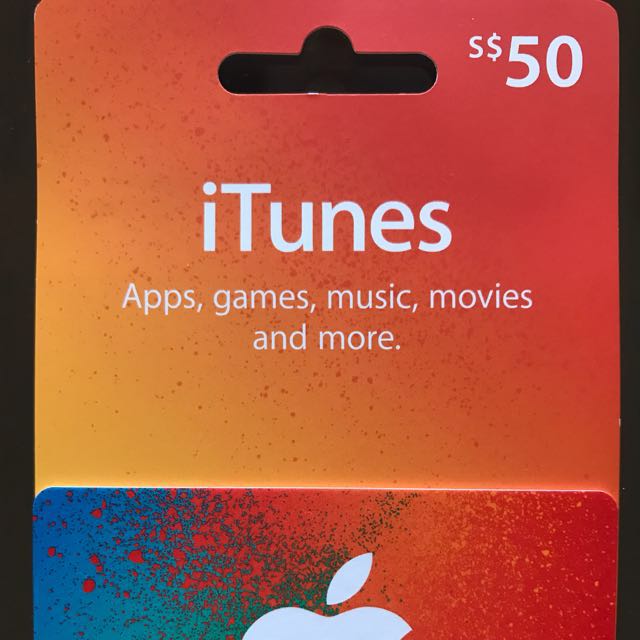 iTunes Gift Card (S$50), Tickets & Vouchers, Vouchers on Carousell