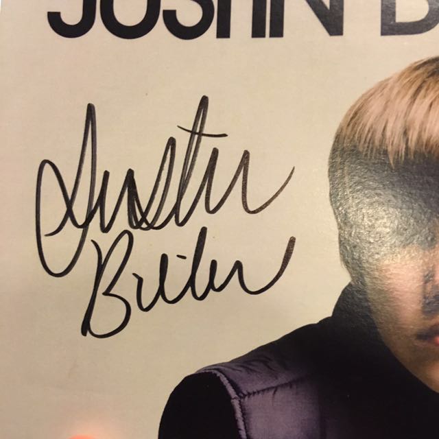 Justin Bieber Autographed Poster (Authentic), Hobbies & Toys, Music ...