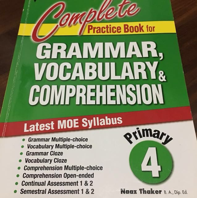 P4. English Grammar, Vocabulary & Comprehension, Hobbies & Toys, Books ...