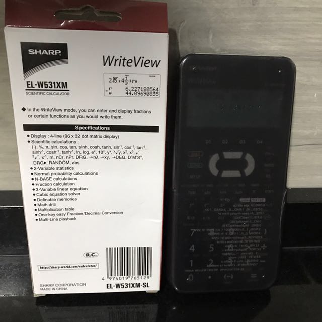 Sharp Calculator EL-W531XM (Scientific), Hobbies & Toys, Books ...