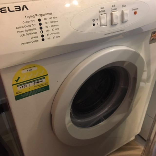 Elba clothes dryer EBD602S, TV & Home Appliances, Washing Machines and ...