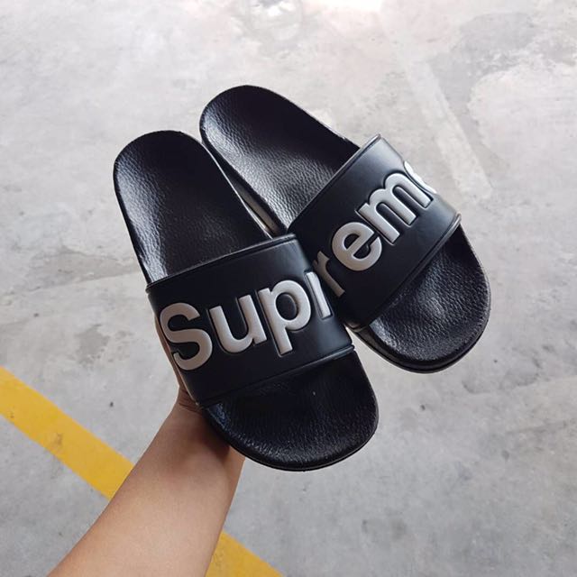 SUPREME SANDALS, Men's Fashion, Footwear, Flipflops and Slides on Carousell