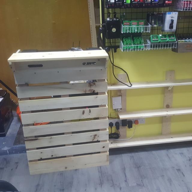 Pallet Craft / Wooden Cashier Counter / Reception Table, Furniture ...