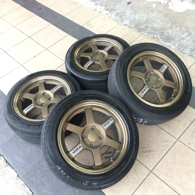 Te37 sports rim myvi 15 inch tayar 70% kalau pakai confirm kacak habis gadis2 cair, Auto ...