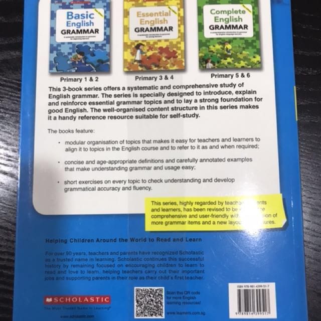 Basic English Grammar for primary 1 primary 2, Hobbies & Toys, Books ...