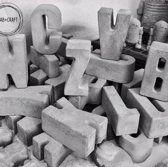 Concrete Alphabet Letters (sold per piece), Hobbies & Toys, Stationary ...