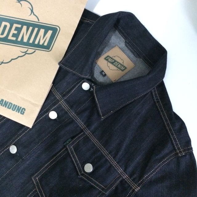 Pmp denim jacket, Fesyen Pria, Pakaian di Carousell