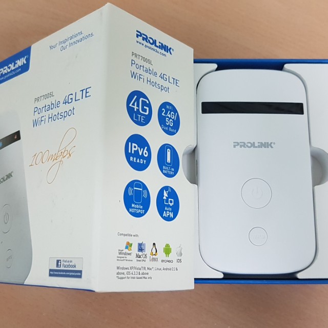 Prolink portable 4G LTE wifi hotspot 100Mbps, Mobile Phones & Gadgets ...