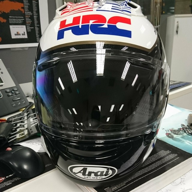 Arai HRC RX7V helmet limited edition (M), Motorcycles, Motorcycle ...