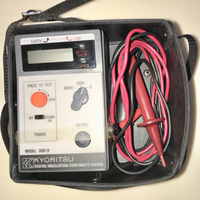 KYORITSU Digital Insulation/Continuity Tester 3001B, Furniture & Home ...