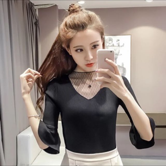 Net Top, Women's Fashion, Tops, Other Tops on Carousell