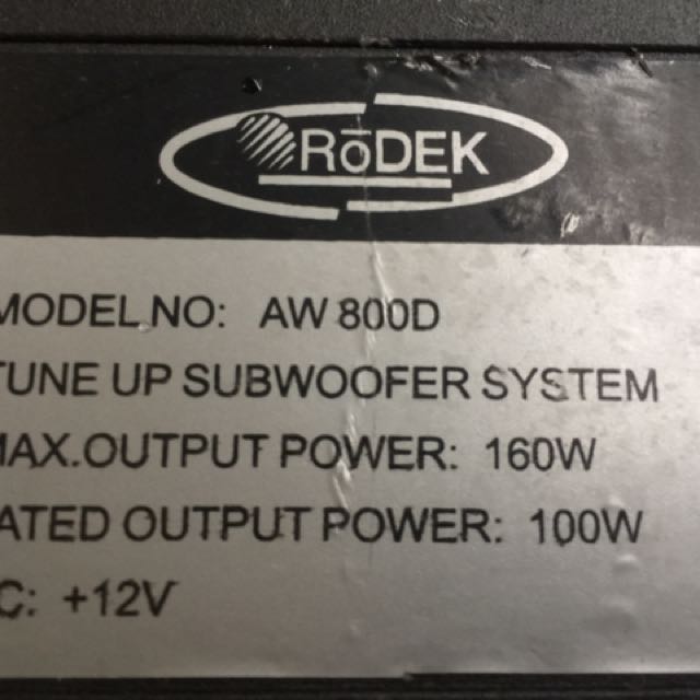Rodek, active subwoofer, Car Accessories on Carousell