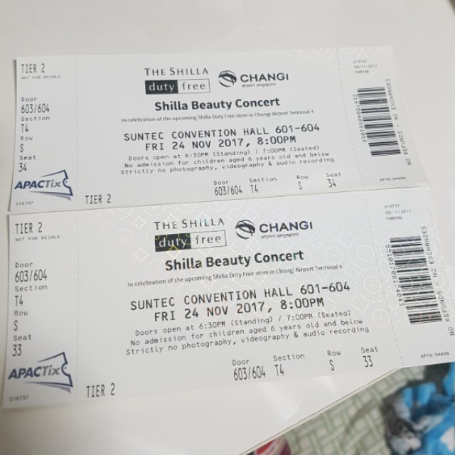 Shilla Beauty Concert Tier 2, Tickets & Vouchers, Local Attractions ...