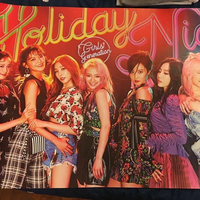 SNSD Girls Generation - Holiday Night (Official Poster), Hobbies & Toys ...