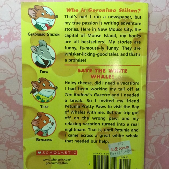 #45 Geronmino Stilton : Save the White Whale!, Hobbies & Toys, Books ...