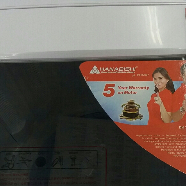 7.5 Kg. Brand New Washing Machine Hanabishi Full Auto, TV & Home ...