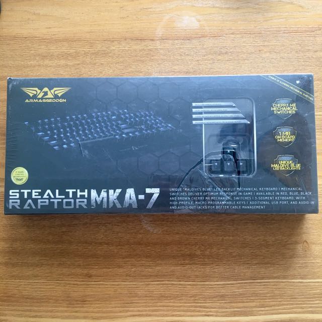 [BNIB] Armageddon Stealth Raptor MKA-7 Mechanical Keyboard (Cherry MX ...