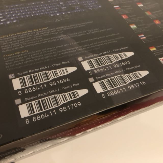 [BNIB] Armageddon Stealth Raptor MKA-7 Mechanical Keyboard (Cherry MX ...