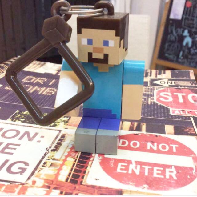 minecraft steve figurine keychain, Hobbies & Toys, Toys & Games on ...