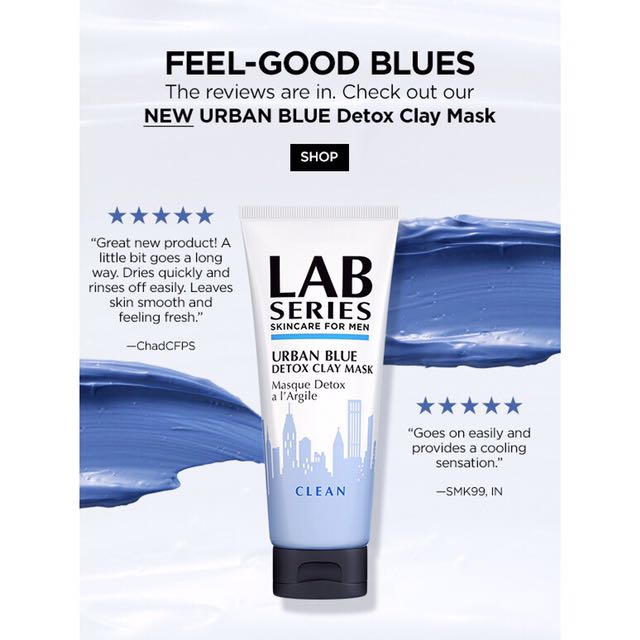 Lab Series Urban Blue Detox Clay Mask, Beauty & Personal Care, Men's ...