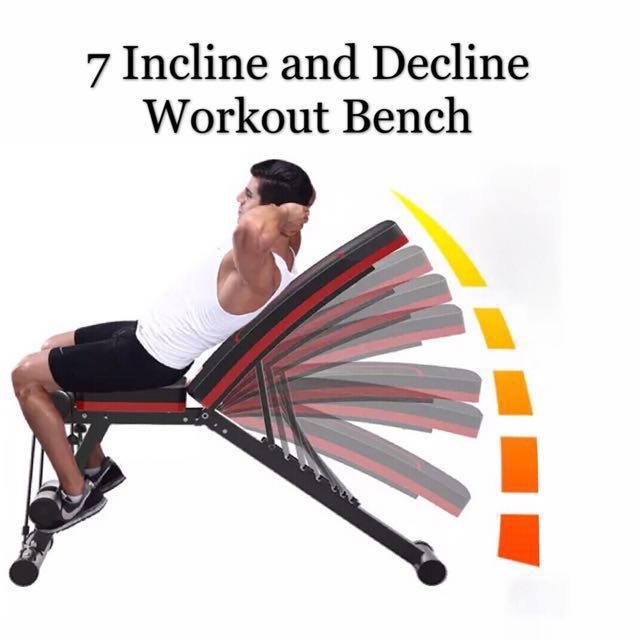Last Set - Adjustable SitUp Incline and Decline Workout, Sports ...