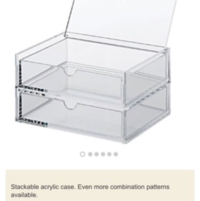 MUJI acrylic storage (stackable), Women's Fashion, Jewelry & Organisers ...