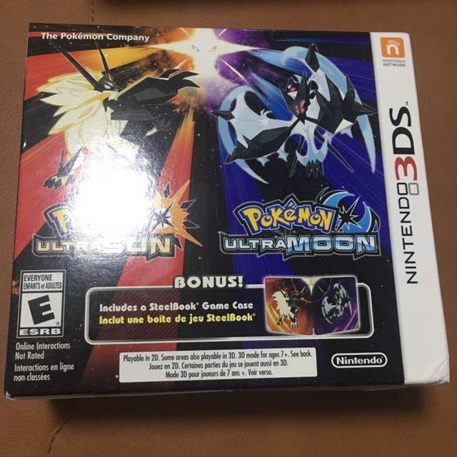 Pokémon Ultra Sun &a Pokémon Ultra Moon with Steelbook Case Limited ...