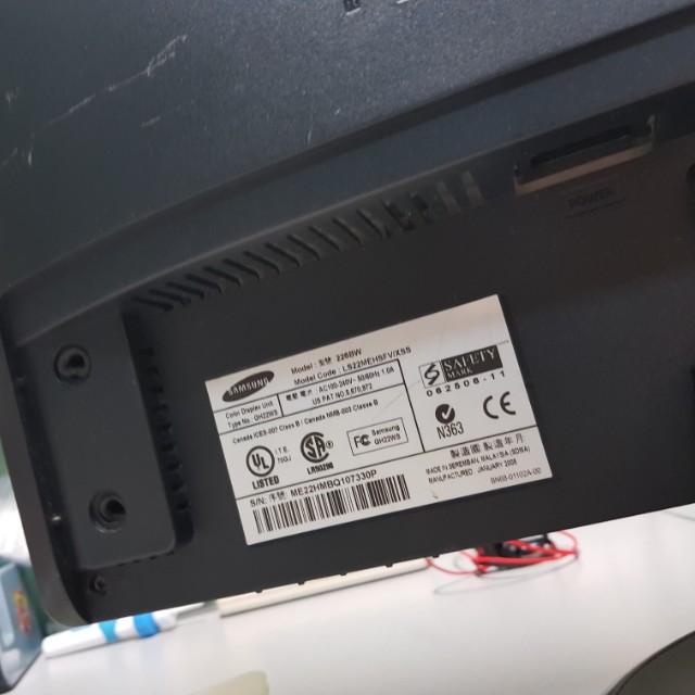 Samsung syncmaster 226BW monitor, Computers & Tech, Parts & Accessories ...