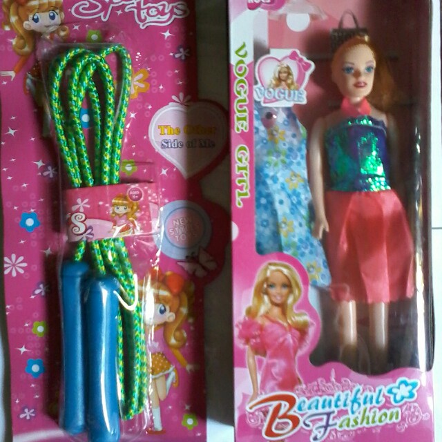 Barbie doll and jumping rope, Hobbies & Toys, Toys & Games on Carousell