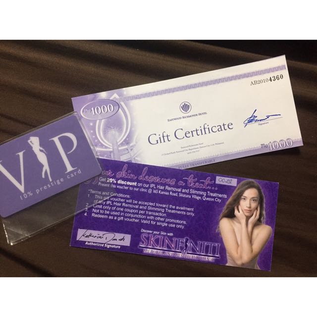 Giveaway Voucher and Vip Card, Tickets & Vouchers, Vouchers on Carousell