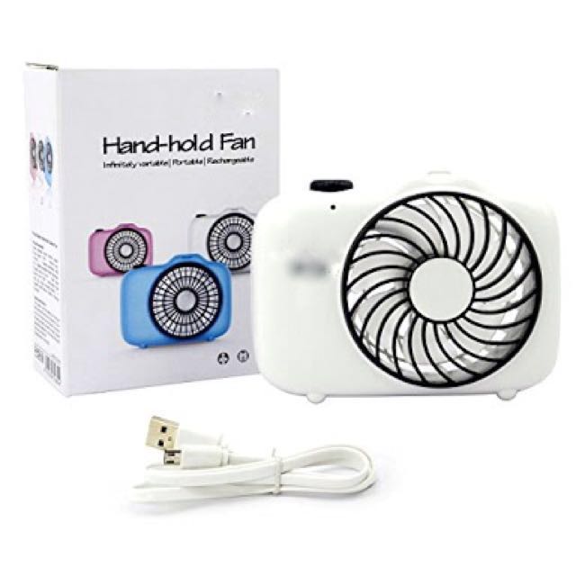 Miniso camera-style-4-inch-vanes-portable-mini electric fan White on ...