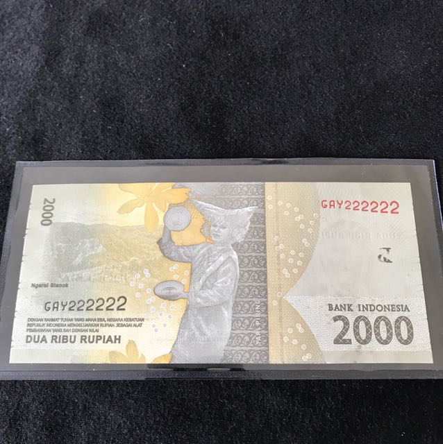 Bank Indonesia Dua Ribu Rupiah 2000 With Solid 2, Hobbies & Toys ...