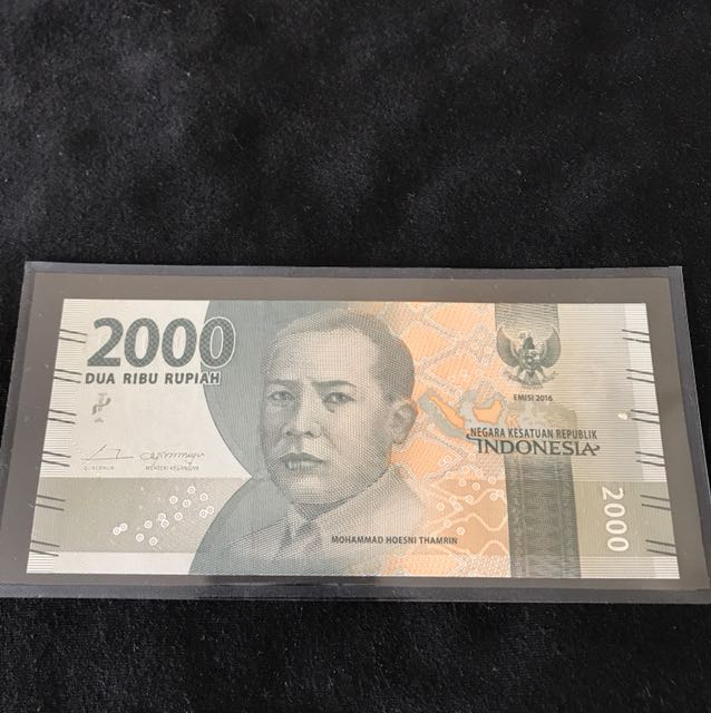Bank Indonesia Dua Ribu Rupiah 2000 With Solid 7, Hobbies & Toys ...