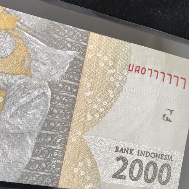Bank Indonesia Dua Ribu Rupiah 2000 With Solid 7, Hobbies & Toys ...