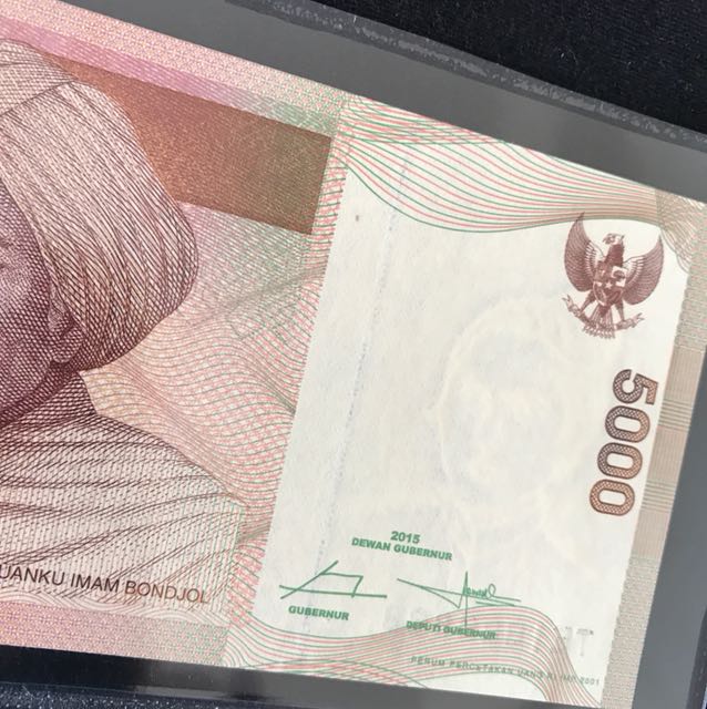 Bank Indonesia Lima Ribu Rupiah 5000 With Solid 8, Hobbies & Toys ...
