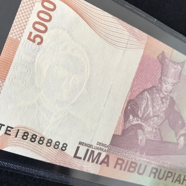 Bank Indonesia Lima Ribu Rupiah 5000 With Solid 8, Hobbies & Toys ...