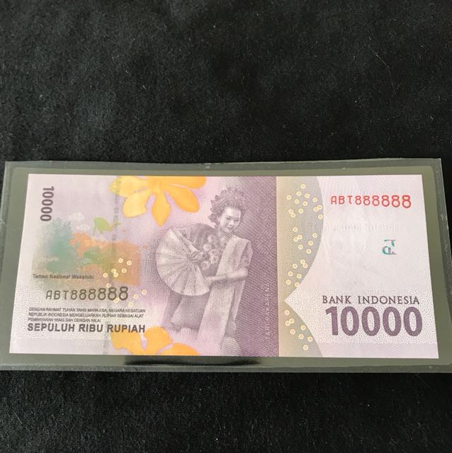 Bank Indonesia Sepuluh Ribu Rupiah 10000 With Solid 8, Hobbies & Toys ...
