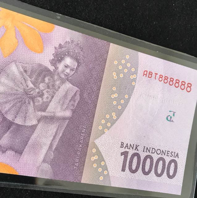 Bank Indonesia Sepuluh Ribu Rupiah 10000 With Solid 8, Hobbies & Toys ...