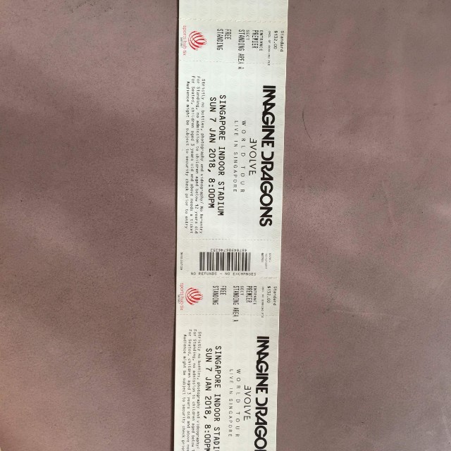 Imagine Dragon Concert Tickets 120sgd each, Tickets & Vouchers, Event ...