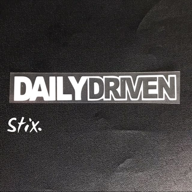 Daily Driven Vinyl Cut Sticker, Car Accessories, Accessories on Carousell