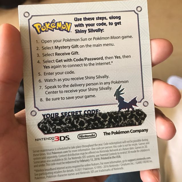 Pokemon Marshadow Code and Shiny Silvally, Hobbies & Toys, Toys & Games ...