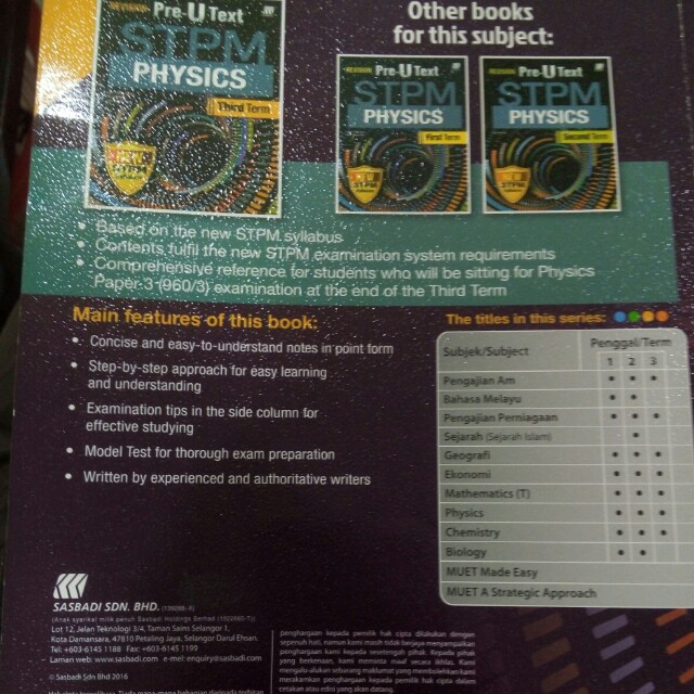 STPM Physics by Sasbadi, Hobbies & Toys, Books & Magazines, Textbooks ...