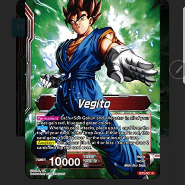 Dragon Ball Super Foil Cards - Vegito, Hobbies & Toys, Toys & Games on Carousell