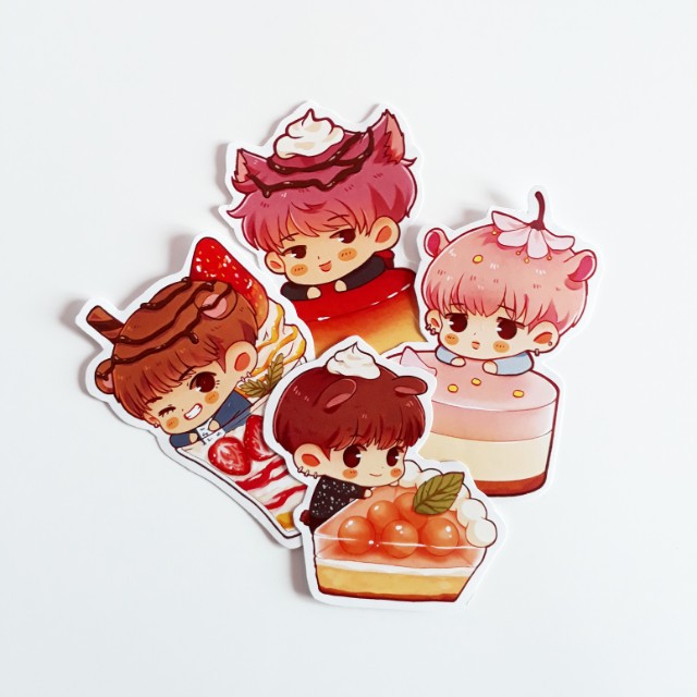 Fanart Sticker Set, Hobbies & Toys, Memorabilia & Collectibles, Fan ...