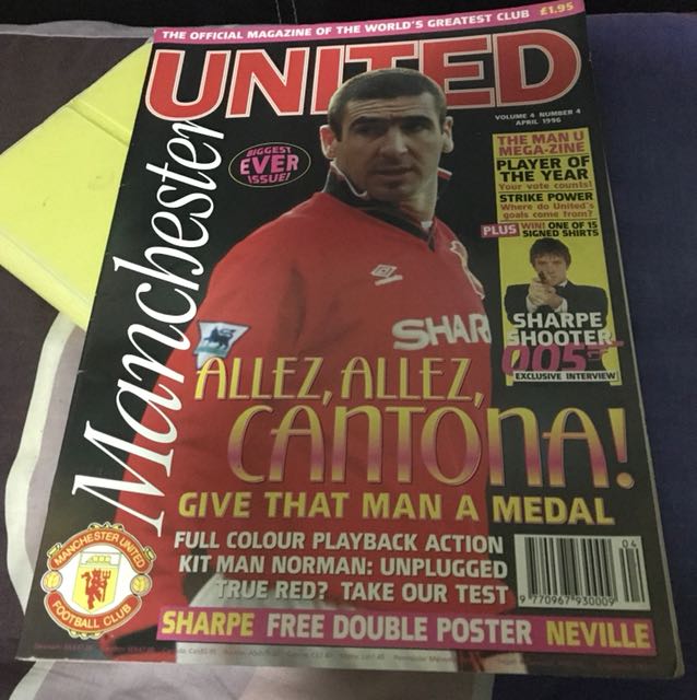 Manchester United Official Magazine, Apr 1996 Edition, Hobbies & Toys ...