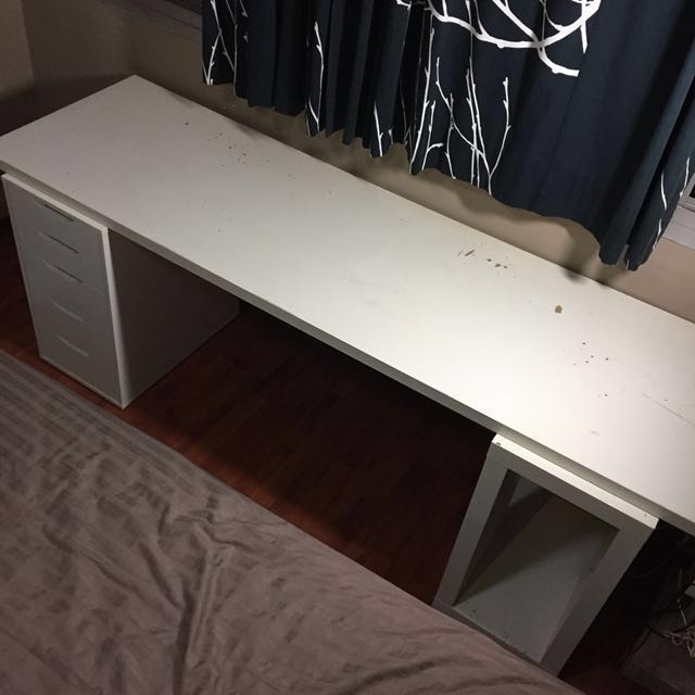 IKEA Alex Drawer & IKEA ULLRIK Table Legs with Table Top, Furniture ...